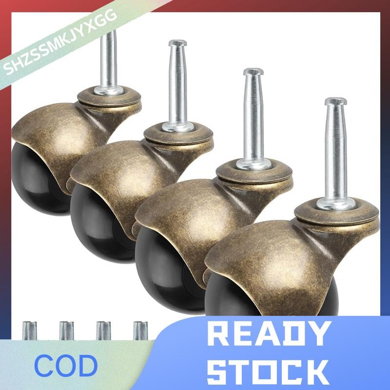 4pack 2 Inch Ball Casters Stem Caster Ball Castors Wheel for Furniture ...