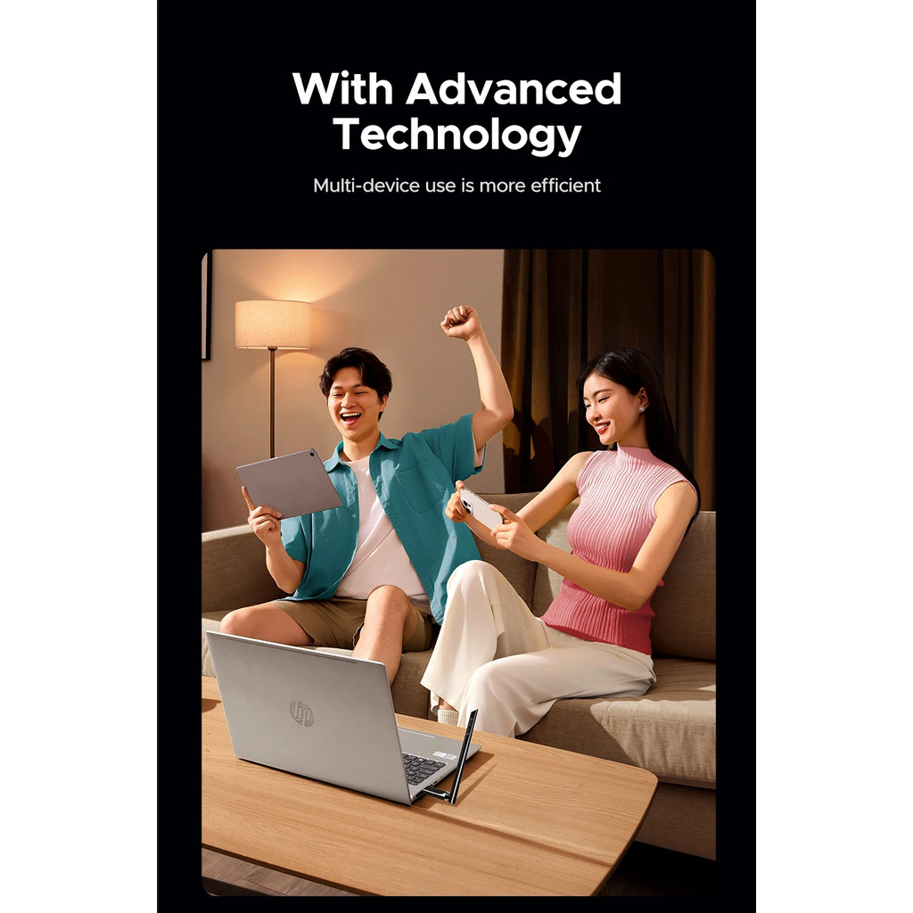 UGREEN WiFi Bluetooth Adapter AX900 BT5.4 5G&2.4G Dual Band WiFi6 Dongle Adapter for Desktop PC ...