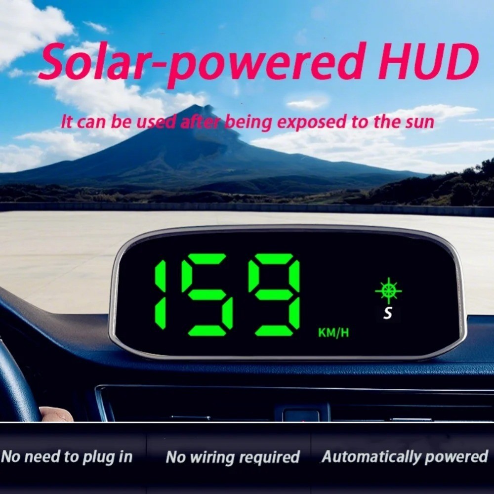 Solar Head Up Display GPS+ Digital Car Speedometer Beidou Dual System ...