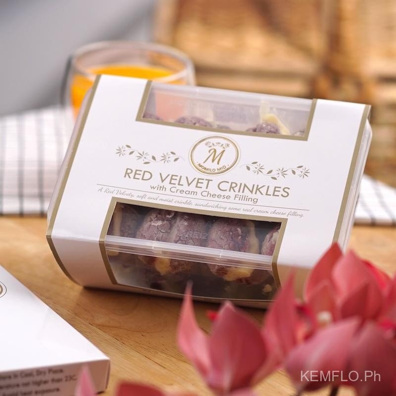 Momilo Mio Red Velvet Crinkles with Cream Cheese Filling Snack (Tub of ...