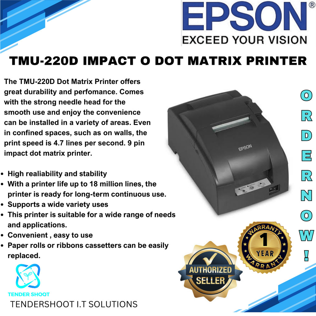 Brand New Original Epson TMU220D TMU220PD TM-U220PD TM-U220D U220D 220D ...