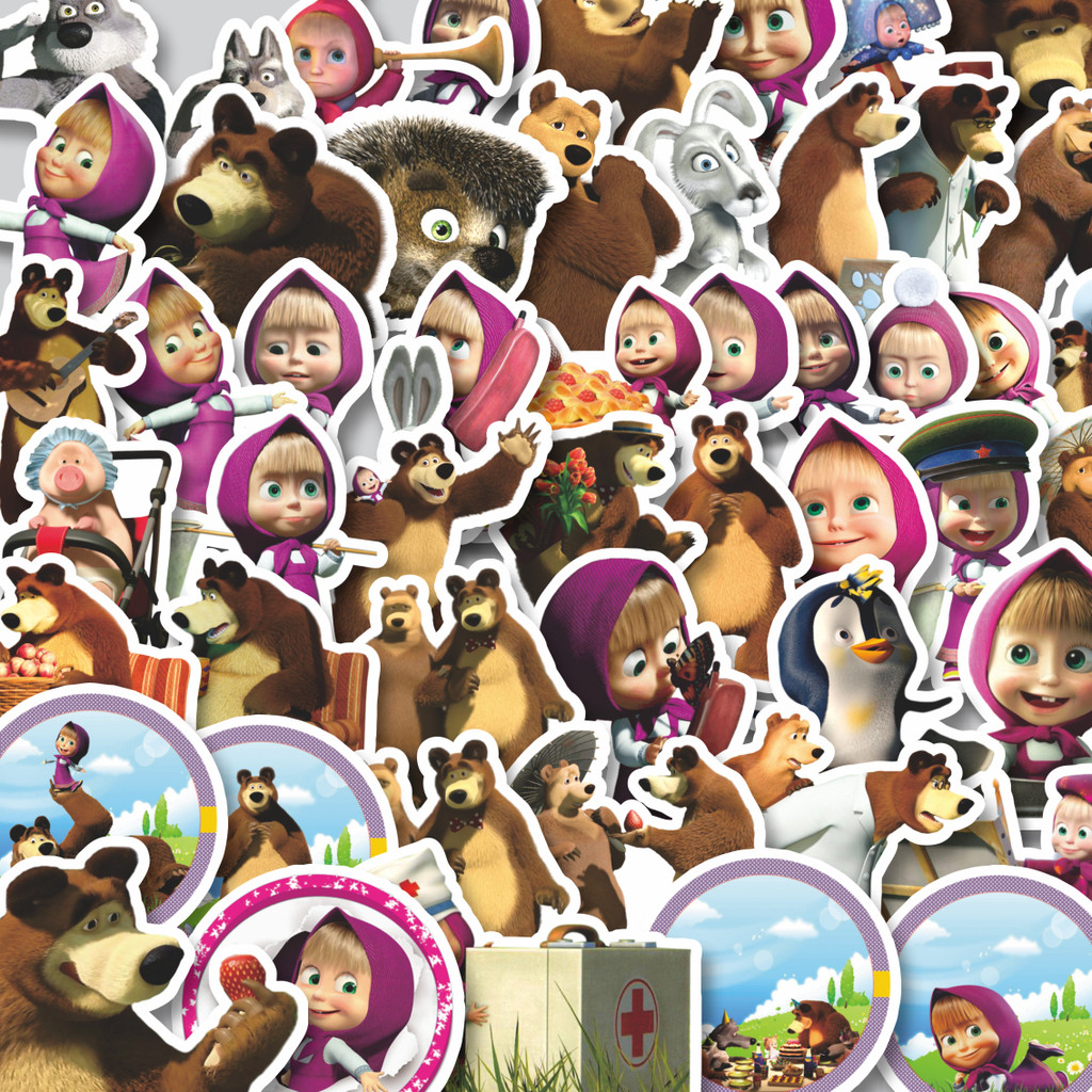 Cutting Pack Stickers Cartoon Stickers Series Masha And The Bear V1 ...