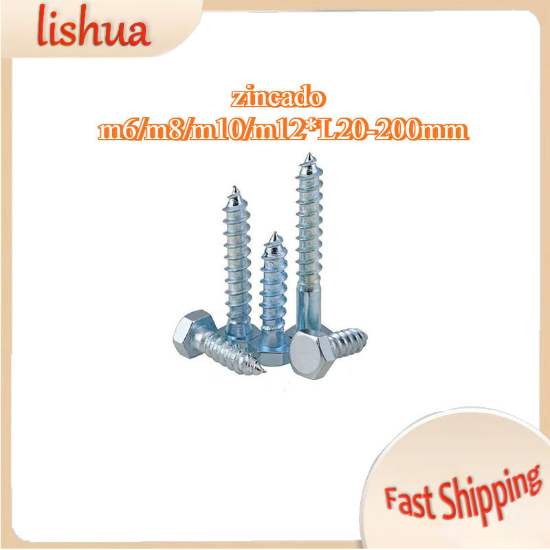 Galvanisadong Hex Head na Self-Tapping Turnilyo para sa Kahoy (DIN571 ...
