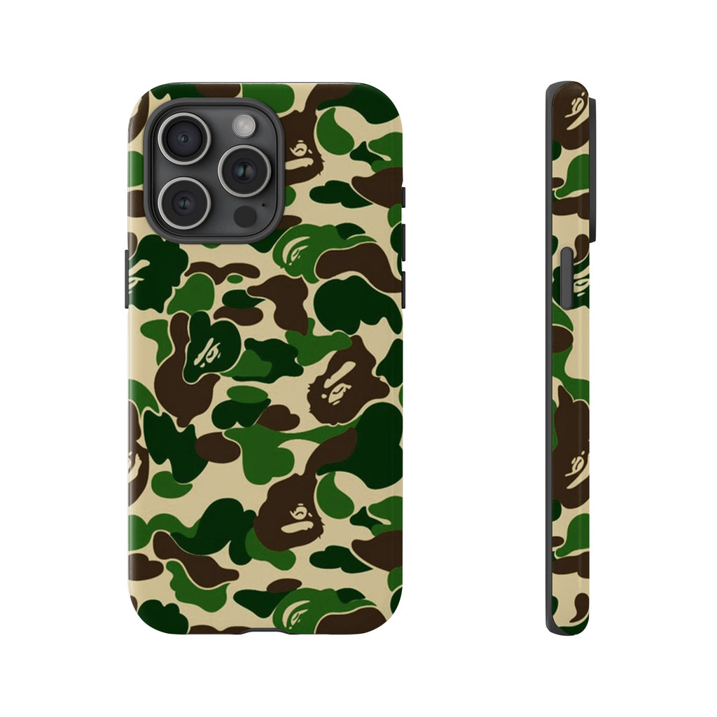 Bape Camouflage Cute Tough Phone Case Iphone 17 16 15 14 13 12 11 Pro ...