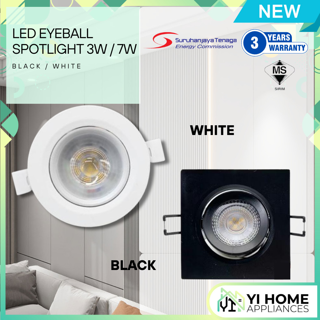 LED Eyeball Spotlight 3W 7W LED Eye ball COB Spot Light Downlight Round ...