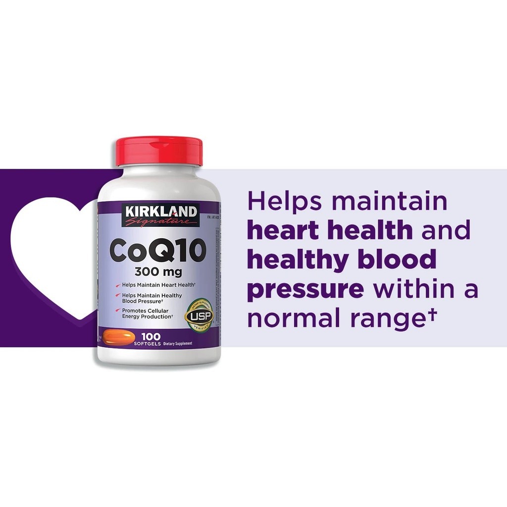Kirkland Signature CoQ10 300 mg. (100Softgels) Coenzyme Q10 | Shopee ...