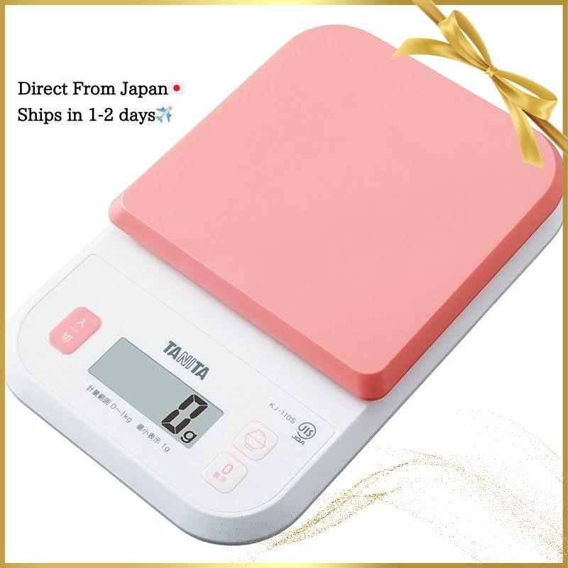 Tanita Cooking Scale Kitchen Digital Weighing Scale 1kg 1g Increment Pink KJ-110S PK can measure ...