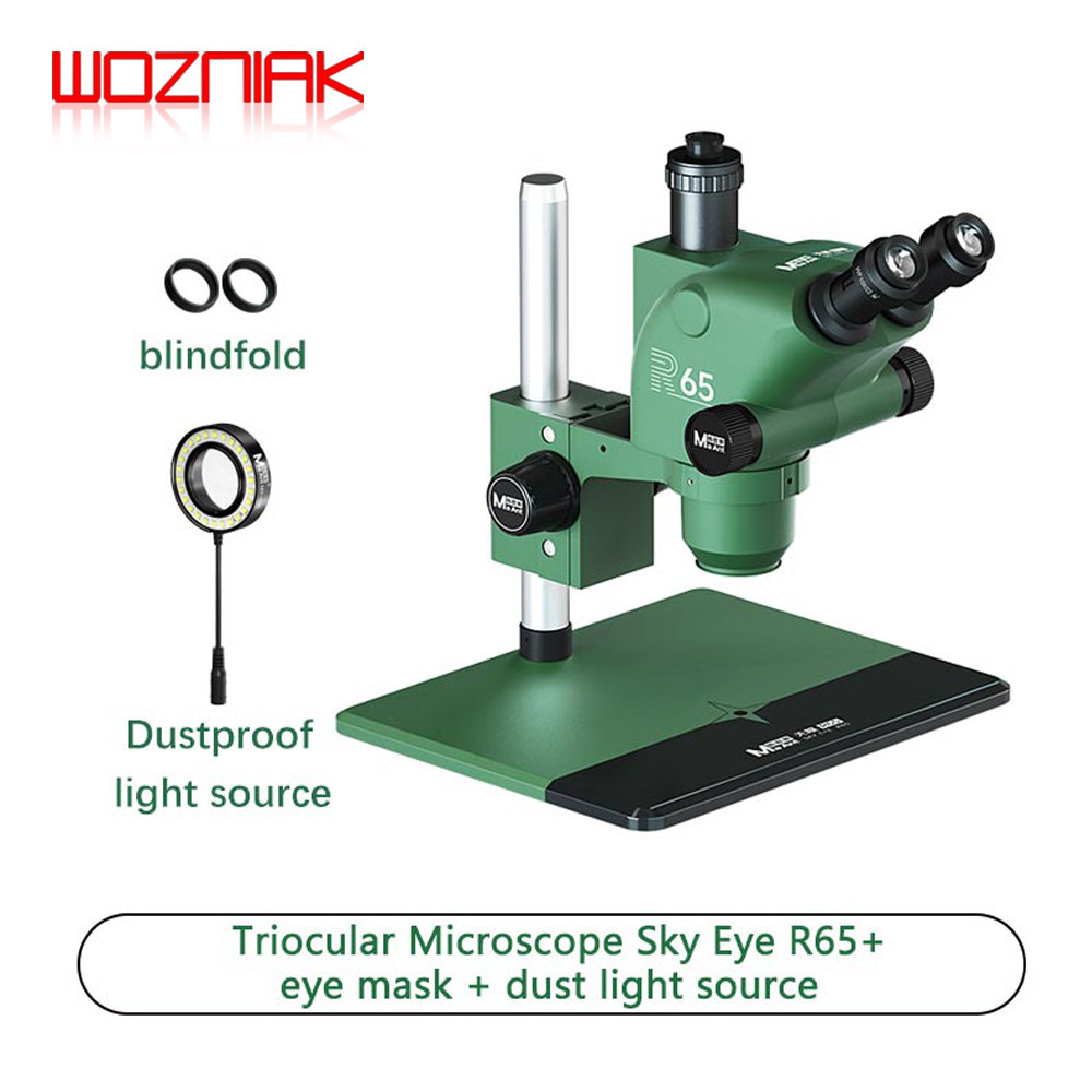 MAANT R65 Three Lens Microscope with 6.5-65x Zoom Wide Angle Eyepiece ...