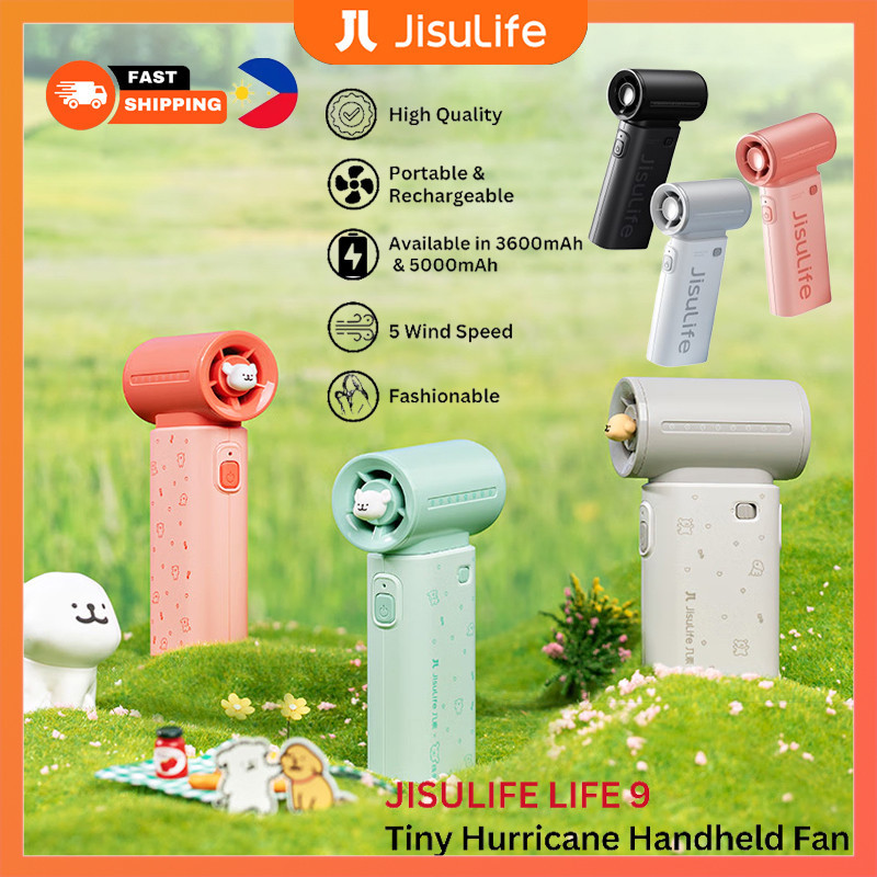 JISULIFE 3600mAh 5000mAh Handheld Turbo Fan Life 9 Ultra High Speed ...