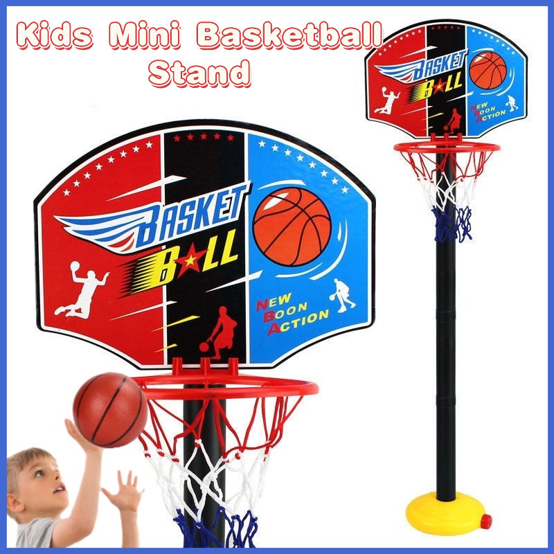 Kids Mini Basketball Stand Full Set Adjustable Lifting Hoop Board ...