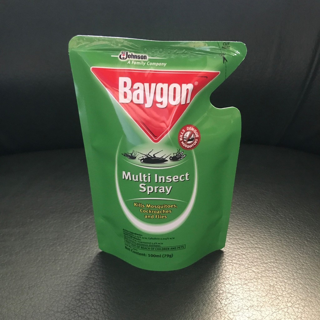 Baygon Multi Insect Spray kills Mosquito Cockroaches and Flies 100ml ...
