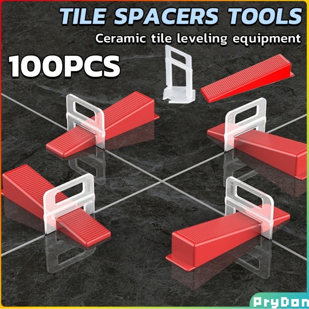 PryDon 100Pcs Insert Wedge Tile Leveler Systemy Transparent Clips For ...