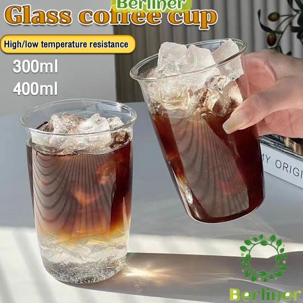 Berliner Drinking Glass Cup Light Transparent Glassware For Juice Coffee Cup 300 ml 400 ml ...