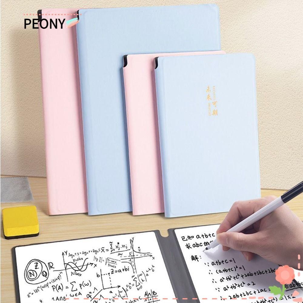 PEONY Whiteboard Notebook Stylish School Office Supplies Leather Weekly ...