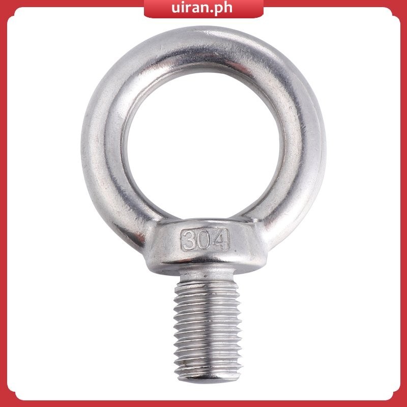 2 Pcs Screws Eye Bolts Lifting Nuts Thread Rings 304 Stainless Steel ...