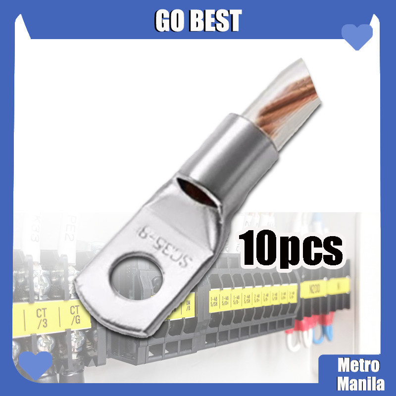 10pcs Sc35-8 Cable Connector Lugs Terminals Tinned Copper Lugs Ring ...