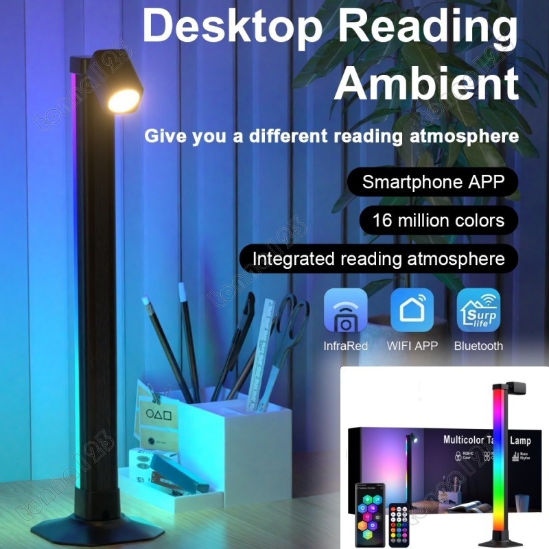 New intelligent RGB desk lamp eye protection charging reading desk lamp ...