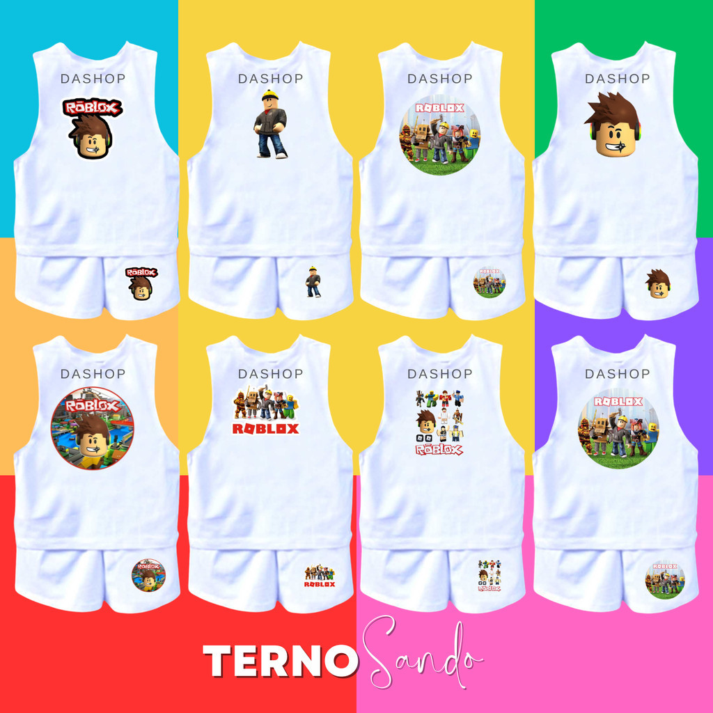 DASHOP Roblox Kids White Muscle Tee Sando Terno Daily Fashion up to 8 ...