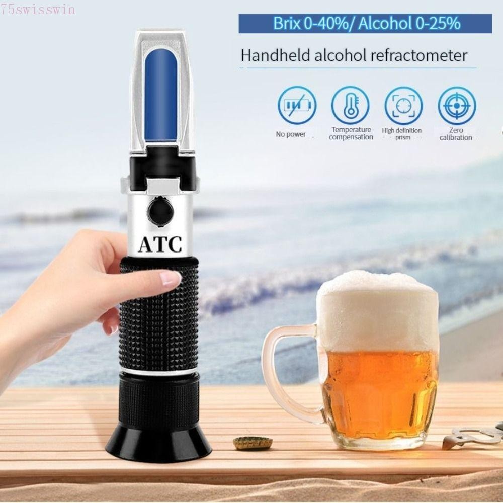 SWISSWIN Handheld Wine Sugar Refractometer, Anti-slip Multifunctional ...