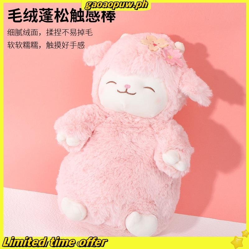 MINISO Sheep Baa Series Plush Cherry Blossom Warm White Doll Soft Lamb Standing Kawaii Pillow ...
