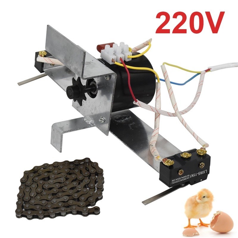 Egg turner motor for incubator 60KTYZ. Complete Set with gear wheel ...