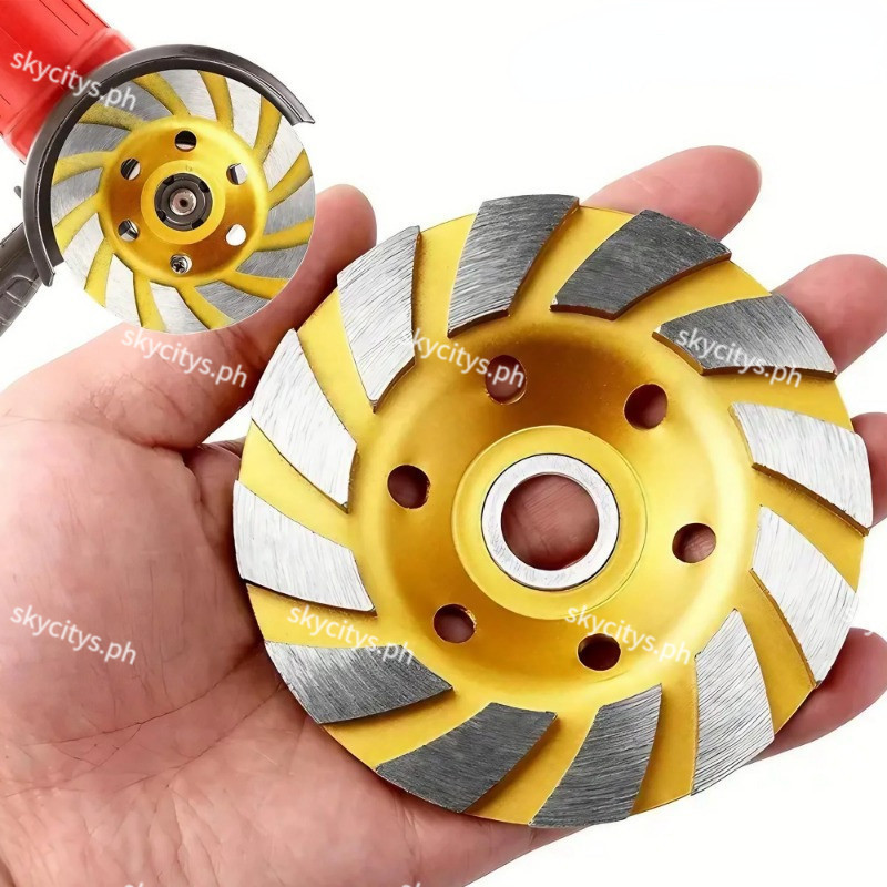4 Inch/100mm Concrete Turbo Diamond Grinding Cup Wheel - 12 Segs, Heavy ...