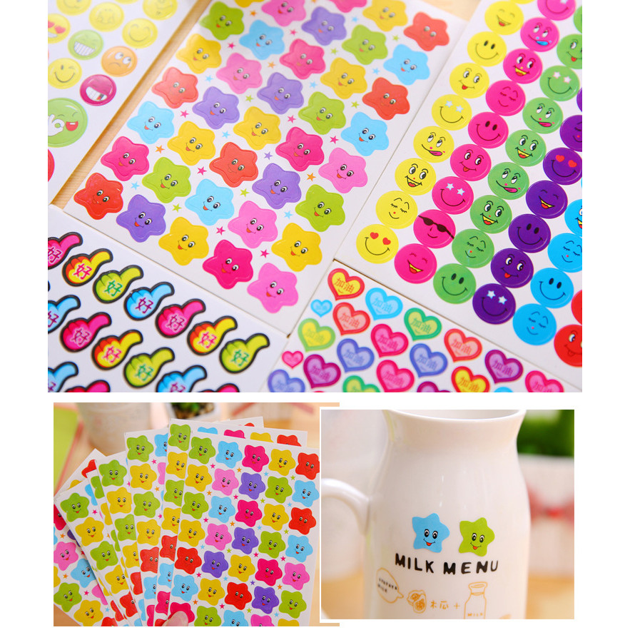 DIY 400PCS Smile Stars Happy Smile Face Stickers Reward Behavior Chart ...