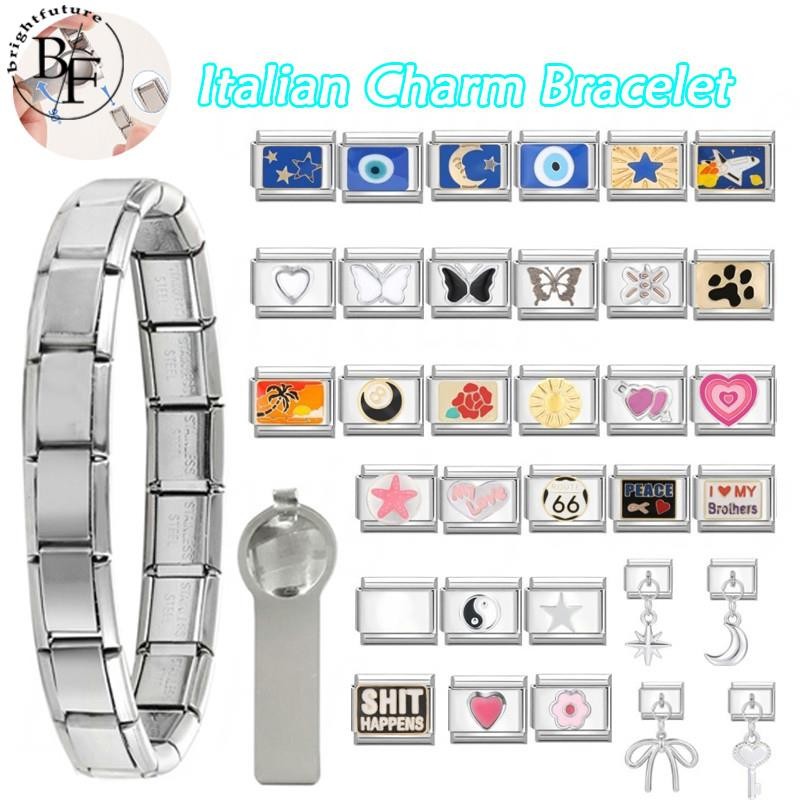 100 Models Creativity Fashion Italian Charm Bracelet Fit 9mm Stainless ...