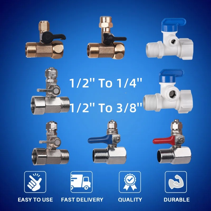 1/2'' to 1/4'' 1/2'' to 3/8'' Valve Water Purifier Water Inlet Three ...