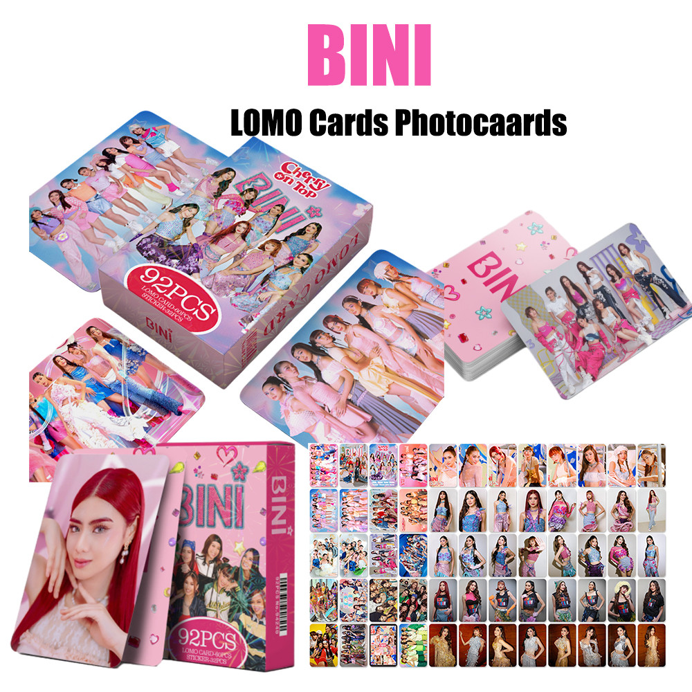 BINI Photocards BINI Card BINI Lomo Cards 55 Pcs Holographic Stickers ...