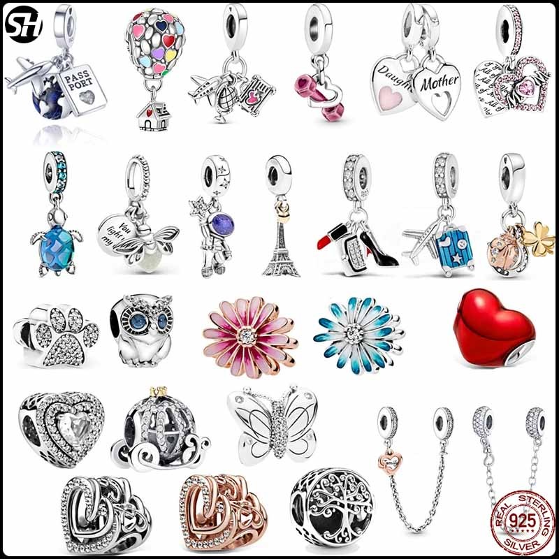 Travel S925 Sterling Silver Charm Pendant Fit Original Pandora charms ...
