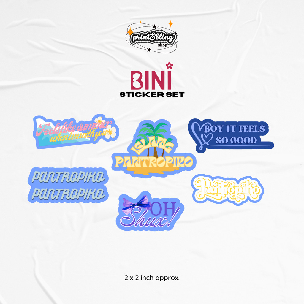 BINI Sticker Sets | Vinyl Matte Laminated Waterproof Stickers | Shopee ...