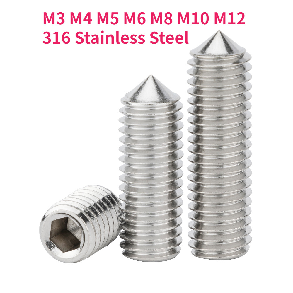 M3 M4 M5 M6 M8 M10 M12 316 Stainless Steel DIN914 Hex Hexagon Socket ...
