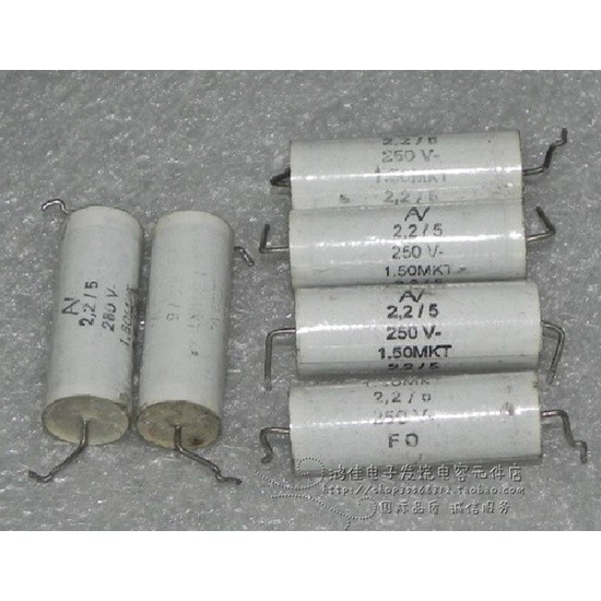 Genuine promotion Italian AV 250V2.2UF metallized axial fever non-polar ...