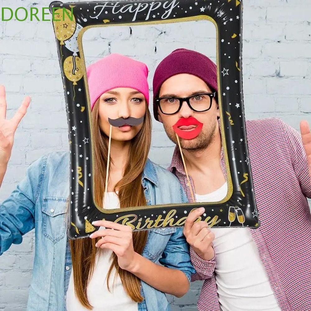 DOREEN Inflatable Photo Frame Props, 71x51cm PVC Selfie Photo Picture ...