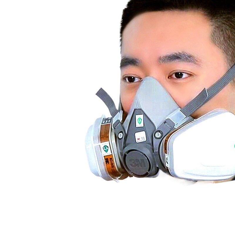 3M gas mask spray paint dust filter box chemical mask organic gas ...