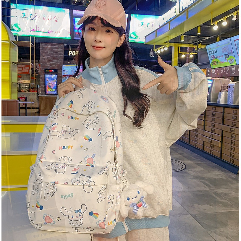 Sanrio Student Backpack: Graffiti Print, Waterproof, with Cute ...