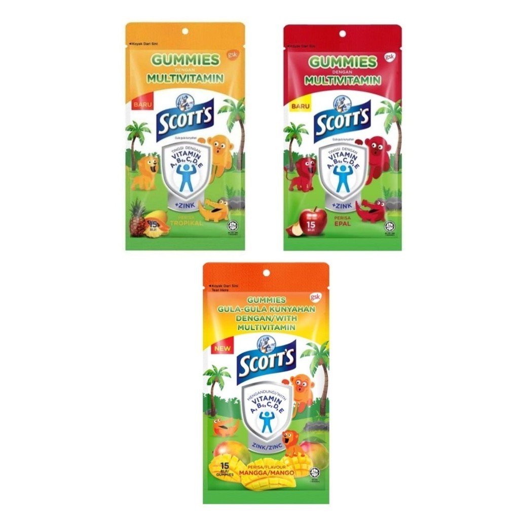 SCOTT'S GUMMIES+MULTIVITAMIN 15'S (PACK) | Shopee Philippines