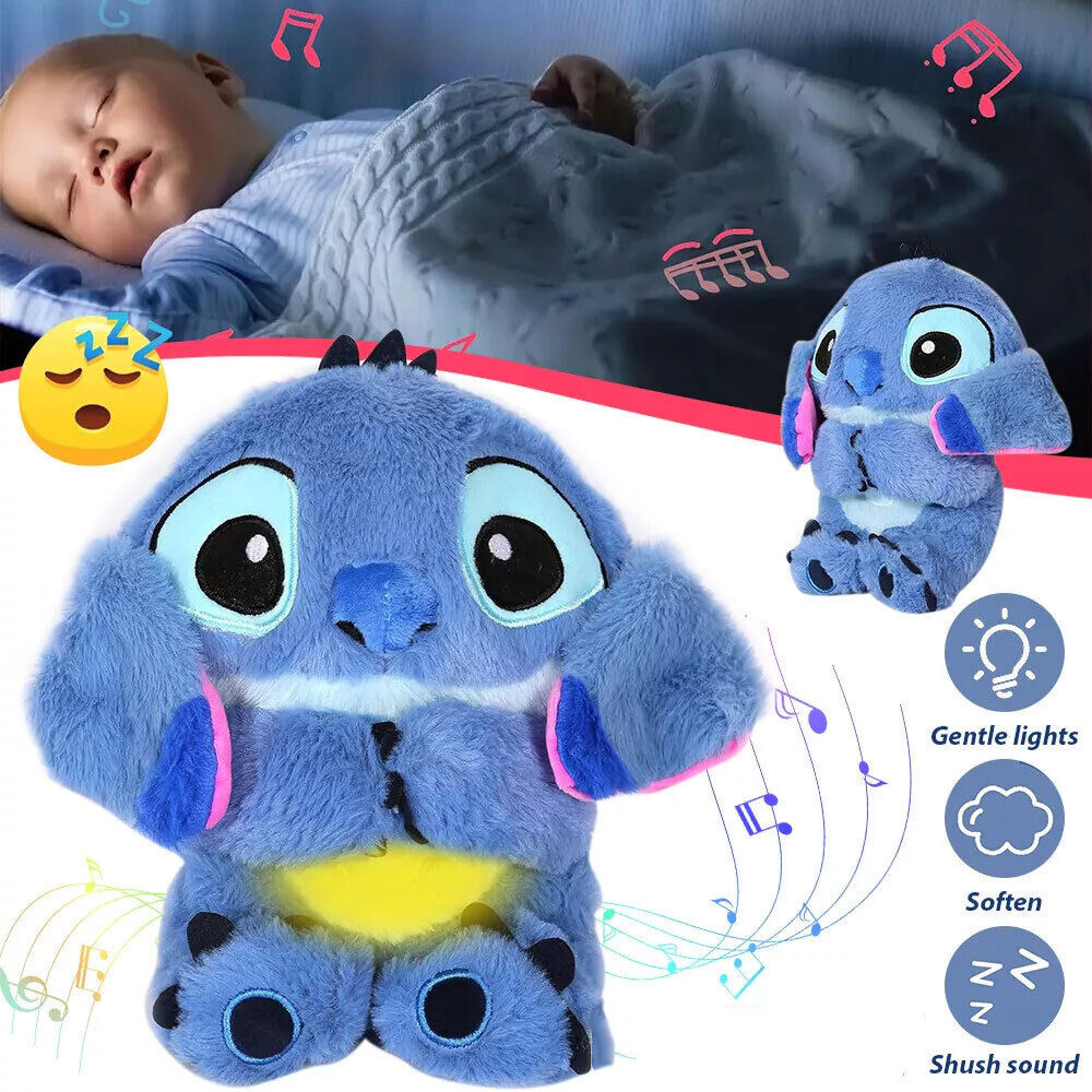 Creative Breathing Stitch with Air Bag and Light Soothing Bear Plush ...