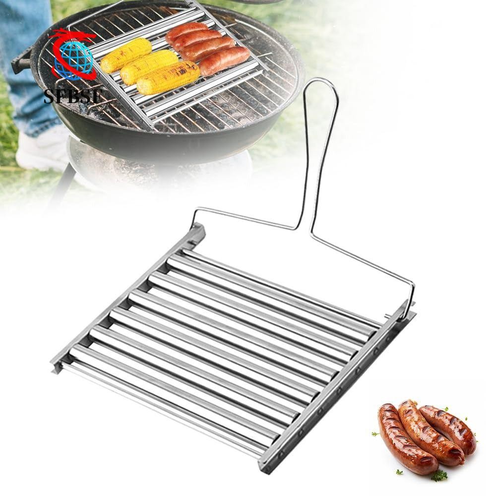 SFBSF Hot Dog Roller Grill, Stainless Steel Portable Hot Dog Roller ...