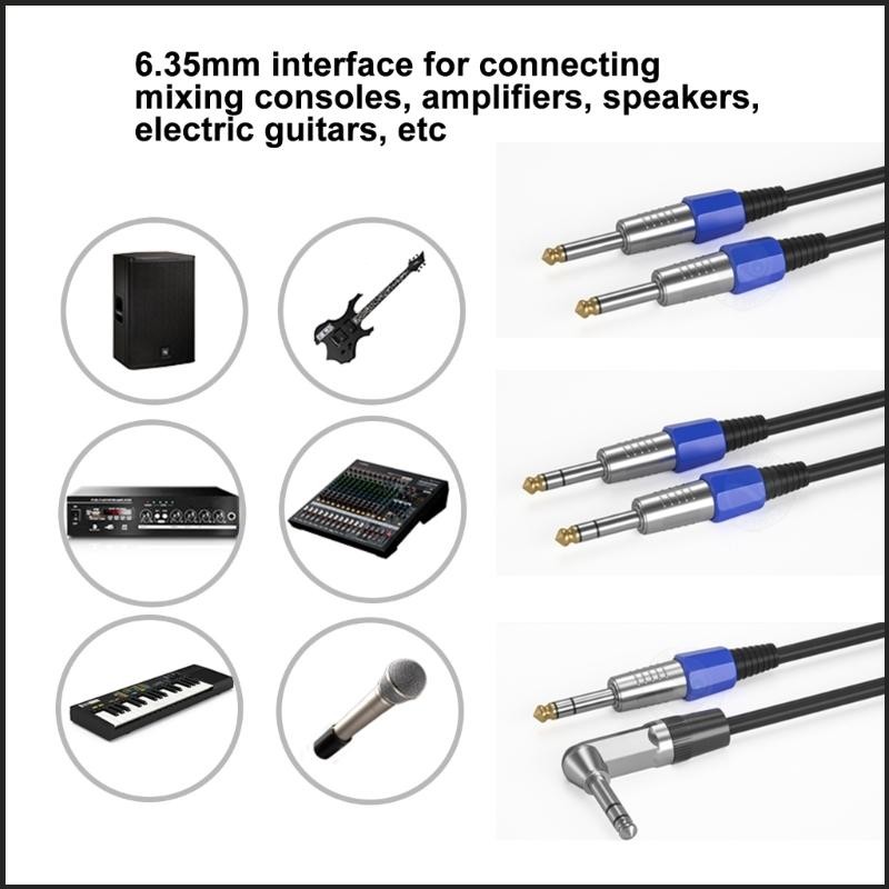 Utake 6 35mm to 6 35mm 1 4 TRS Cable Balanced Guitar Patches Cords ...