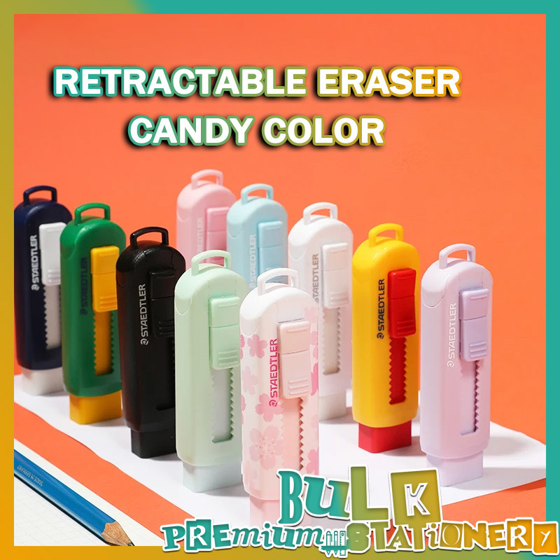 Bulk Retractable Eraser Candy Color Rubber Cute Erasers Stationery Gift ...