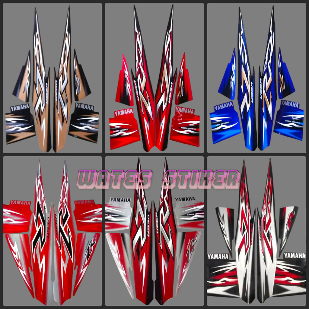 Striping Sticker list for Yamaha Vega zr 2009 Standard Fullset ...