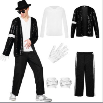 Adult Sequins Michael Jackson costume Michael Jackson cosplay Costume ...