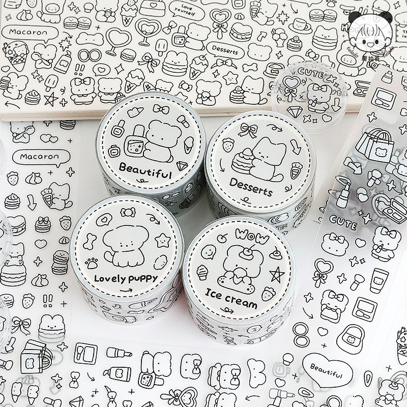 [LC] TELADO cute sticker DIY decoration roll mini stickers waterproof ...