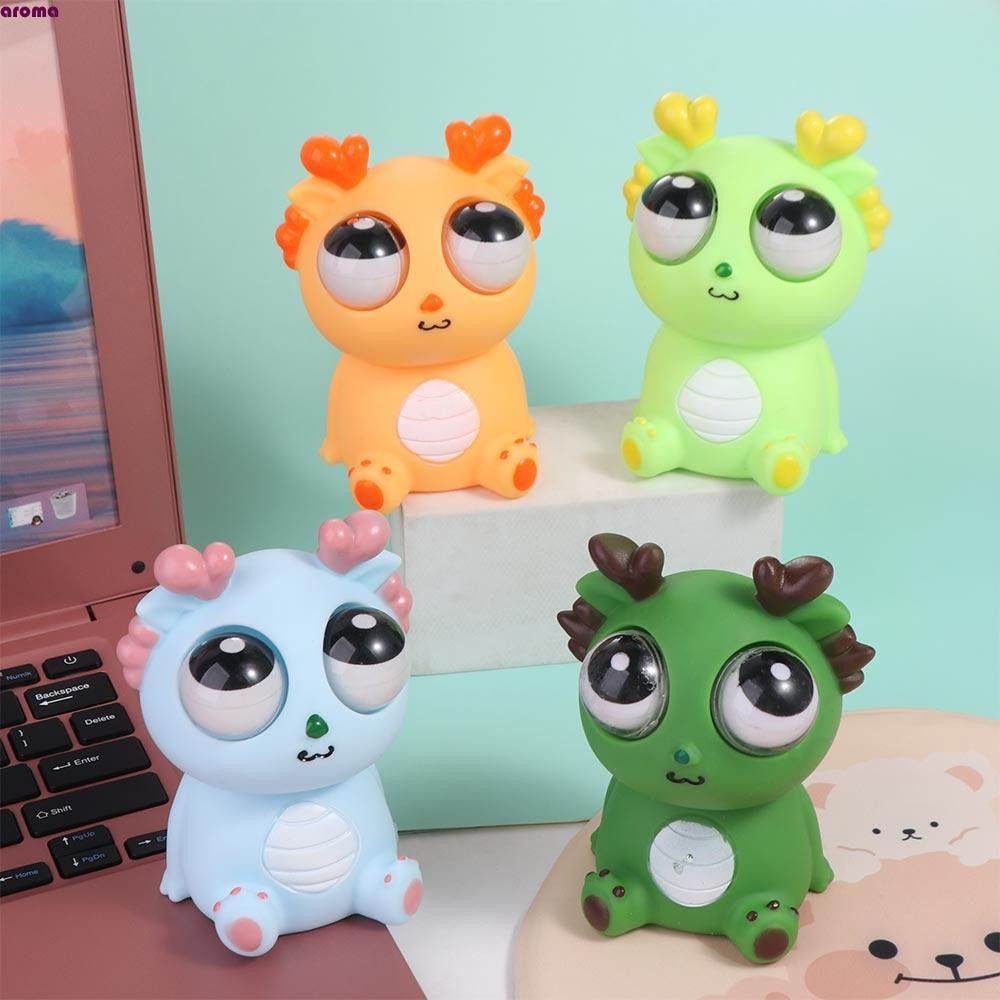 AROMA Burst Eye Dragon, Simulation Dragon Cartoon Animal Squeeze Ball Toys, Soft Squeeze Toy ...