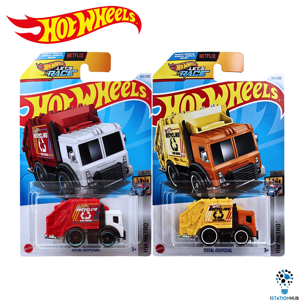 Mattel Hot Wheels HW Metro Series Total Disposal Garbage Truck Kids Toy ...