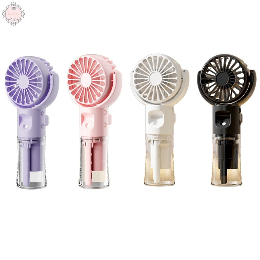 USB Rechargeable Mini Handheld Fan 4 Speed Options Mist Humidifier ...