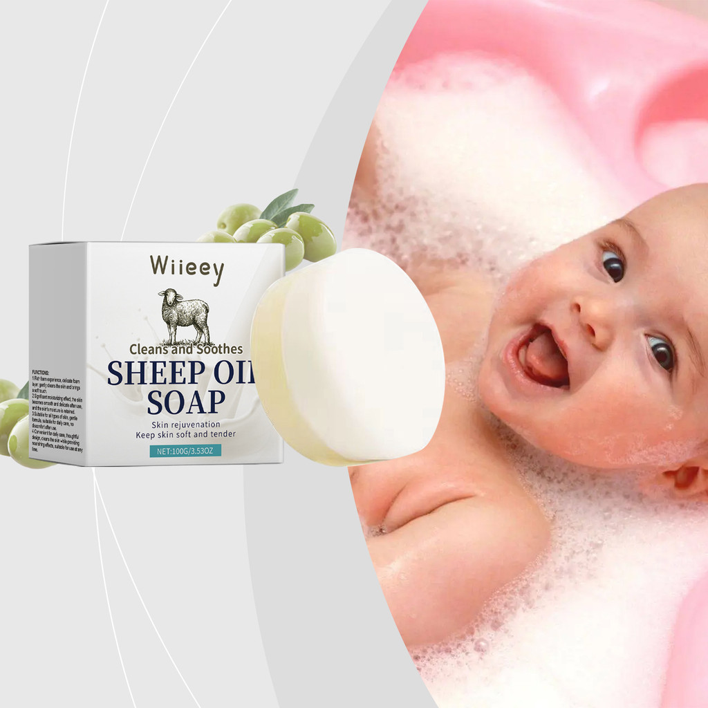 sheep Oil Soap, Cleans and Soothes,Skin rejuvenation Keep skin soft and ...