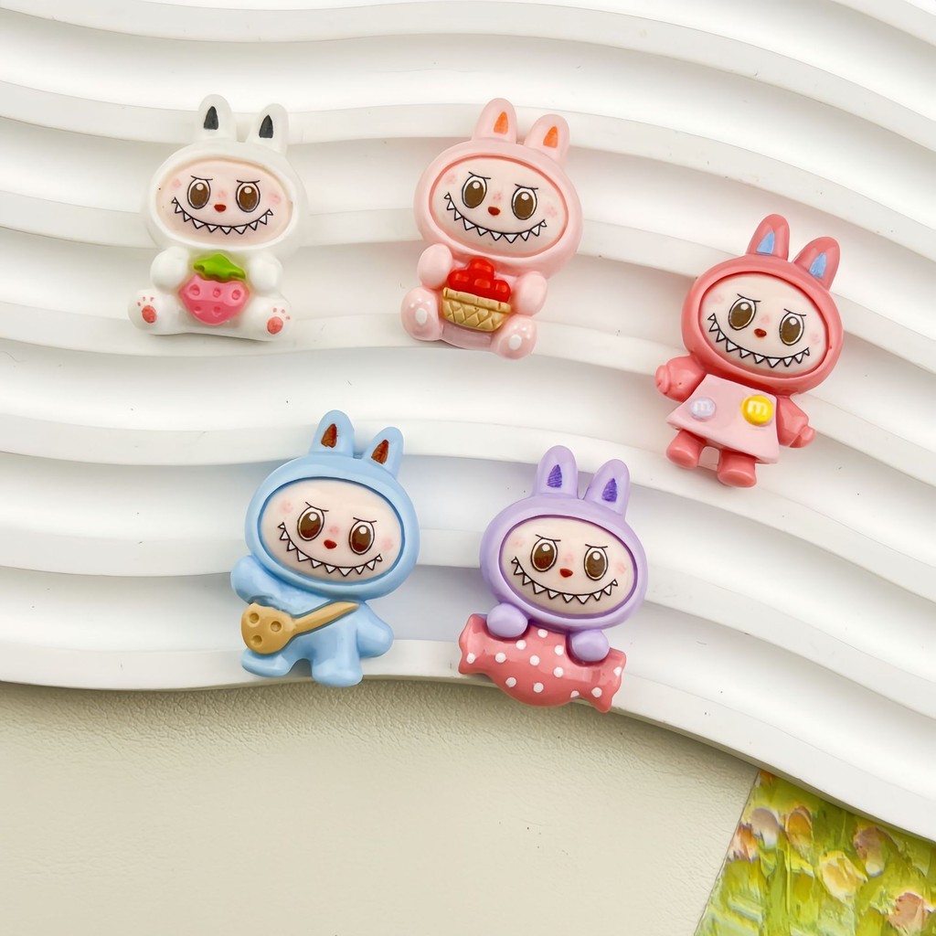10pcs labubu with fruit resin charms for DIY (8-320) | Shopee Philippines